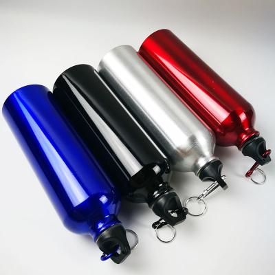 China 750ml Custom Logo Aluminum Bike Water Bottle with Carabiner for Outdoor Cycling for sale