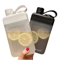 China Plastic Drinking Water Bottle 450ml Portable Square Outdoor Travel Sports Bottle for sale