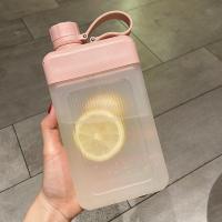 China Plastic Drinking Water Bottle 450ml Portable Square Outdoor Travel Sports Bottle for sale