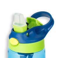 China Custom Logo BPA Free Kids Plastic Water Bottle 500ML with Straw and Spout Tritan for sale