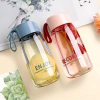 China 380ml Portable Plastic Water Bottle for Girls Transparent Reusable Drinking Bottle for sale
