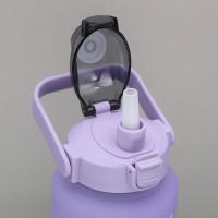 China Drinkware 2L Portable Plastic Water Bottle with Time Marker and Gradient Color for sale
