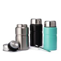 China Custom Logo 304 Stainless Steel Vacuum Thermos Food Jar 750ml Double Wall Insulated Bento Lunch Box for sale