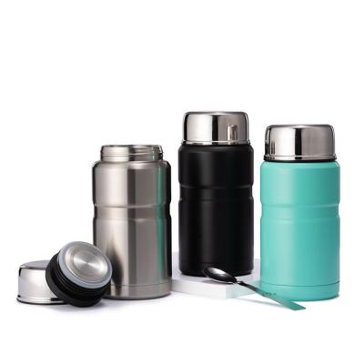 China Custom Logo 304 Stainless Steel Vacuum Thermos Food Jar 750ml Double Wall Insulated Bento Lunch Box for sale