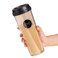 China Camping Essential Reusable Double Wall Tumbler Plastic Tea Cup 320ml 420ml 520ml 700ml for sale