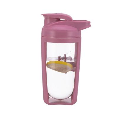 China 650ml Plastic Protein Shaker Bottle with Mixing Ball Custom Logo Durable Clear Gym Cup for sale