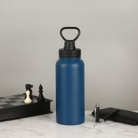 China 304 Stainless Steel Vacuum Insulated Water Bottle 1000ml for Outdoor Travel Hot Cold 12-24hrs for sale