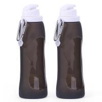 China Custom Logo Collapsible Silicone Sport Water Bottle 500ml for Outdoor Travel for sale