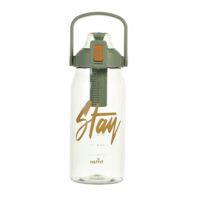 China Empty Fitness Sports Water Bottle Tritan Shaker Cup with Handle 850ml 1L for sale