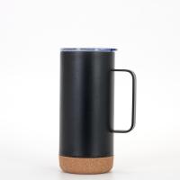 China 12oz 16oz 304 Stainless Steel Vacuum Insulated Coffee Mug Tumbler with Cork Bottom for sale
