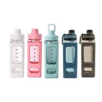 China 700ml Square Plastic Water Bottle High Temperature Resistant Portable Camping Cup for sale