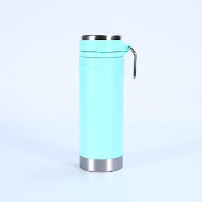 China 750ml Double Wall Stainless Steel Vacuum Flask Custom Logo Outdoor Travel Bottle for sale