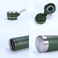 China 750ml Double Wall Stainless Steel Vacuum Flask Custom Logo Outdoor Travel Bottle for sale