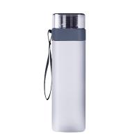 China Gym Large Capacity PC Sports Water Bottle 700ml BPA-Free Frosted Plastic Square Shape for sale