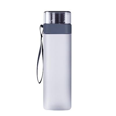 China Gym Large Capacity PC Sports Water Bottle 700ml BPA-Free Frosted Plastic Square Shape for sale