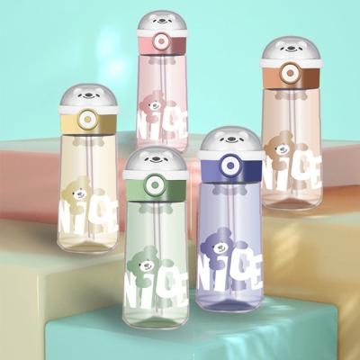China Tritan BPA Free Kids Bear Water Bottle 480ml 620ml with Straw for School Outdoor Travel for sale