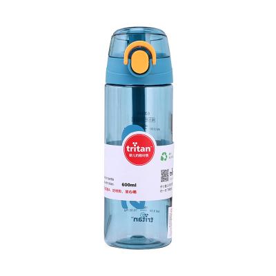 China Customizable 600ml Tritan Sports Water Bottle with 2 Lids for Gym Outdoor for sale