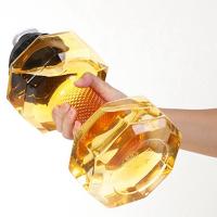 China Dumbbell Shape Water Bottle 2.2L Large Capacity PE PETG Fitness Exercise Bottle for sale