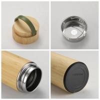 China Stainless Steel Insulated Tumbler 450ml 500ml with Tea Infuser Bamboo Lid for sale