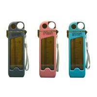 China Square Outdoor Travel Water Bottle 350ml BPA Free Plastic Sports Cup PP PC for sale