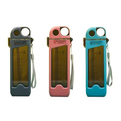 China Square Outdoor Travel Water Bottle 350ml BPA Free Plastic Sports Cup PP PC for sale