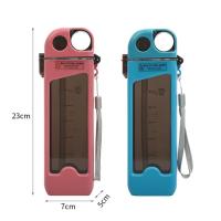 China Square Outdoor Travel Water Bottle 350ml BPA Free Plastic Sports Cup PP PC for sale