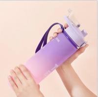 China 1000ml Plastic Sports Water Bottle with Time Marker Outdoor Travel Drinking Bottle Custom Logo for sale