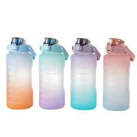China 2L BPA Free Motivational Water Bottle with Time Markers for Gym Outdoor Sports for sale