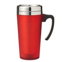 China 16oz Stainless Steel Travel Mug Plastic Exterior Custom Color for Office Outdoor for sale