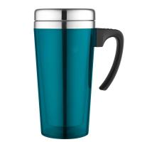 China 16oz Stainless Steel Travel Mug Plastic Exterior Custom Color for Office Outdoor for sale