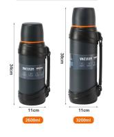 China Customized 2600ml 3200ml Large Capacity Stainless Steel Vacuum Thermos Bottle for Outdoor Travel for sale