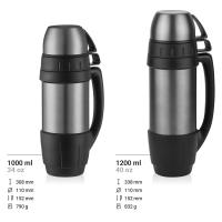 China 1000ml 1200ml Stainless Steel Vacuum Flask Double Wall Insulated Water Bottle for Hiking Eco Friendly for sale