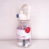 China Tritan Plastic Sport Water Bottle 1.2L 1.5L 2.0L Reusable Motivational Half Gallon Jug for sale