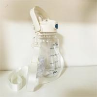 China Tritan Plastic Gradient Straw Water Bottle 1.2L with Time Marker for Daily Hydration for sale
