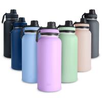 China 32oz Stainless Steel Vacuum Water Bottle with Straw Custom Logo Printed for sale