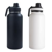 China 32oz Stainless Steel Vacuum Water Bottle with Straw Custom Logo Printed for sale