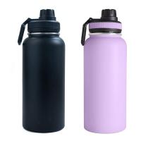 China 32oz Stainless Steel Vacuum Water Bottle with Straw Custom Logo Printed for sale