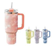 China 40oz Stainless Steel Travel Tumbler with Handle Straw Thermal Insulation Car Cup for sale