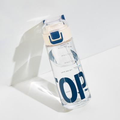 China Custom Tritan Plastic Water Bottle 480ml with 2 Lids and Strainer for Fitness for sale