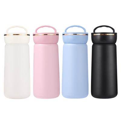 China 14oz 400ml Stainless Steel Water Bottle Double Wall Vacuum Insulated Leakproof with 2 Lids for sale