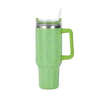 China 40oz Diamond Rhinestone Stainless Steel Vacuum Insulated Water Bottle with Straw Handle for sale