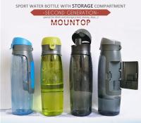 China Custom Logo 750ml Plastic Sport Water Bottle with Lid for Outdoor Hiking for sale