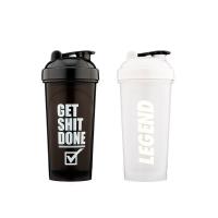 China 400ml BPA Free PE Plastic Protein Shaker Bottle with Custom Logo for Gym Drinking Water for sale