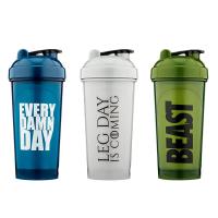 China Custom Logo Gym Shaker 400ml 600ml Plastic Protein Shaker Cup for Sport Water Bottle for sale