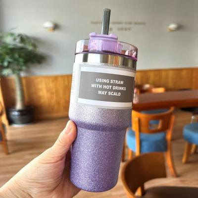 China Custom Logo 20 oz 30 oz Stainless Steel Insulated Water Cup with Straw 600ml 900ml for sale
