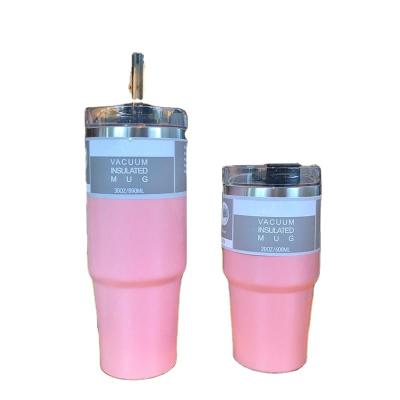 China Custom Design 20oz 30oz Stainless Steel Vacuum Insulated Water Bottle with Straw for sale