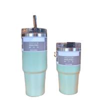 China Custom Stainless Steel Insulated Water Cup 20 oz 30 oz Portable Thermos Bottle with Straw for sale