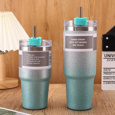 China 30 oz 900ml Stainless Steel Insulated Water Cup with Straw for Travel for sale