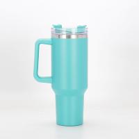 China 40OZ Stainless Steel Vacuum Insulated Travel Mug Custom Logo Handle Coffee Beer Bottle for sale