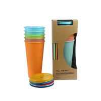 China 24oz BPA Free Color Changing Plastic Tumbler with Lid and Straw Custom Print for sale